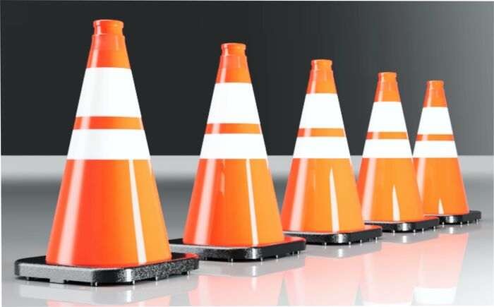 Buy Black Base Traffic Cones