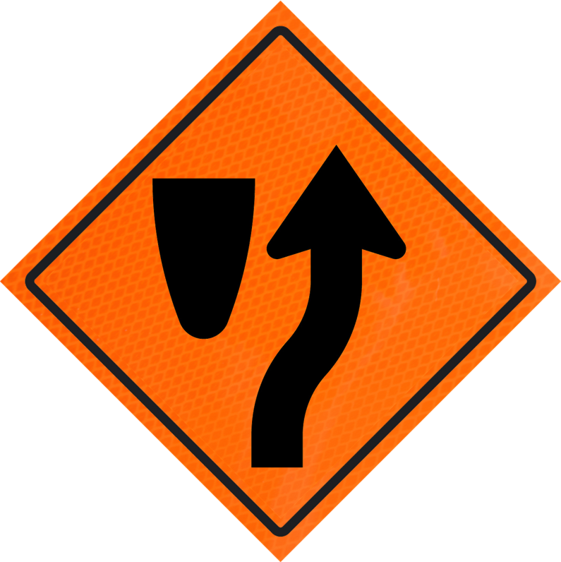 KeepRight (r4-7) 48" Diamond Grade™ Roll-up NkeepRight - Work Zone Supply