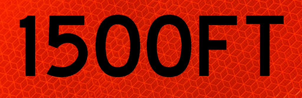 1500 Ft Overlay 48" Marathon™ Roll-up Sign - Work Zone Supply