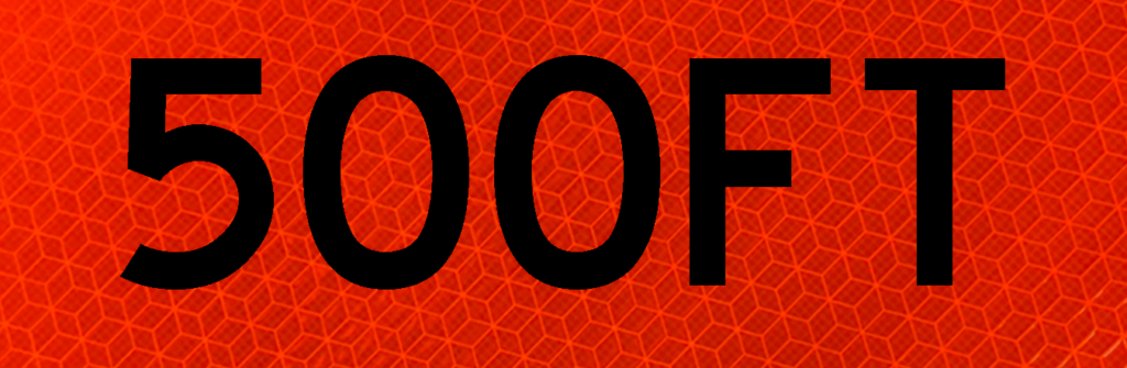 500 Ft Overlay 48" Marathon™ Roll-up Sign - Work Zone Supply