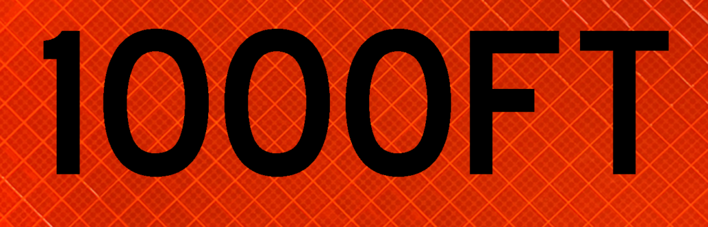 1000 Ft Overlay 48" Super Bright™ Roll-up Sign - Work Zone Supply