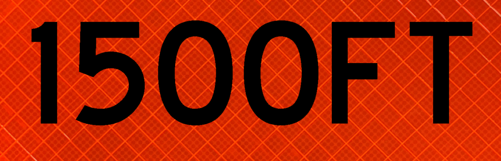 1500 Ft Overlay 48" Super Bright™ Roll-up Sign - Work Zone Supply