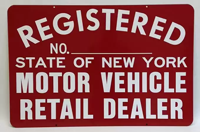 NY DMV Signs Motor Vehicle Repair Shop NYS-RS