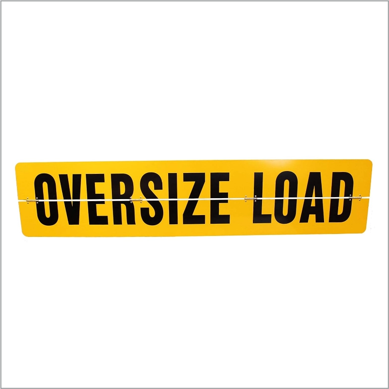 84" X 18" Oversize Load Sign - Aluminum Hinged - Reflective - Work Zone ...